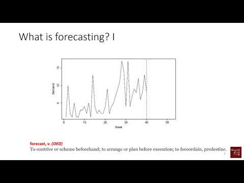 Forecasting (1): What is forecasting?