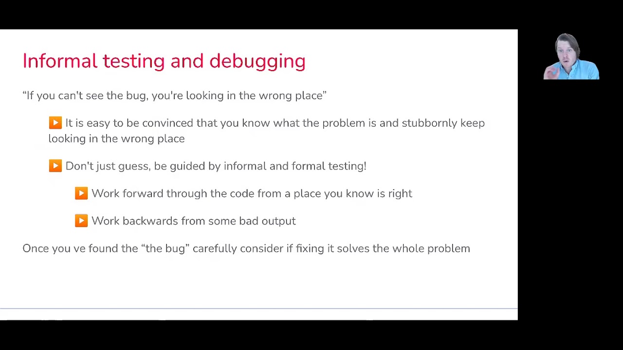 0203: Informal testing and debugging