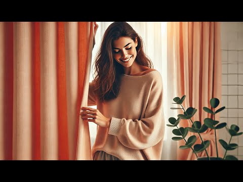 🚿 Dynamene Coral Fabric Shower Curtain | Best Peach Colored Shower Curtain 🍑