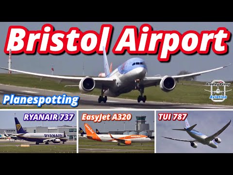 Bristol Airport (BRS) - NEW SPOT, Midday Rush Hour - Close Up Rotations, Arrivals | B787, A32N, B737