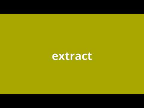 what is the meaning of extract