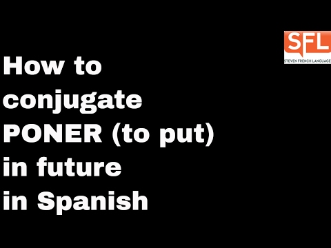 GCSE Spanish - How to conjugate PONER (to put) in the future tense in Spanish