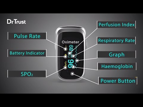 Dr Trust USA Pulse Oximeter how to use reading covid 213