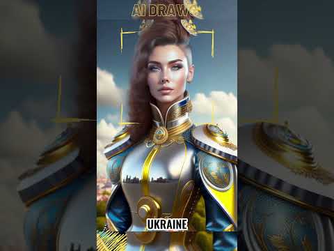 A Visual Masterpiece AI Draws Countries as Futuristic Warrior-Heroes | Ukraine