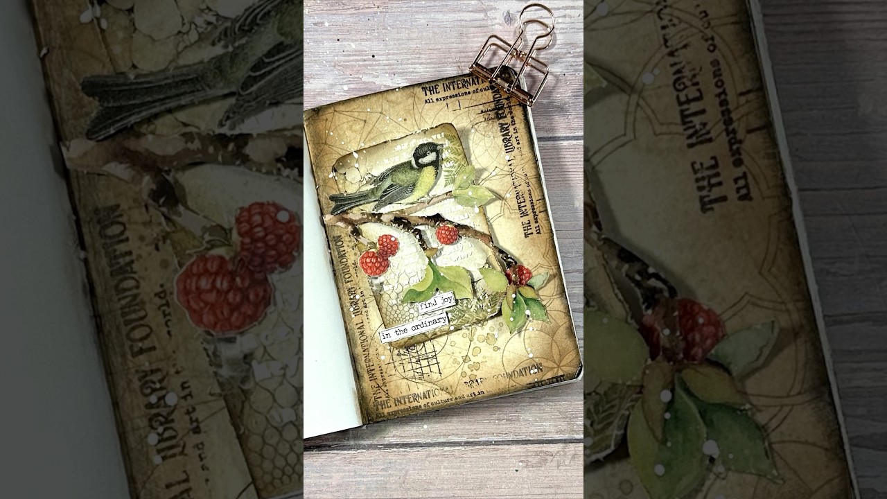 mini art journal - layering clusters