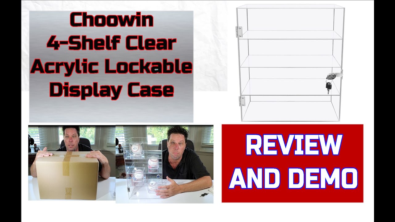 Super Nice!  4 Shelf Clear Acrylic Lockable Display Case