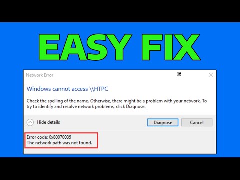 How To Fix The Network Path Was Not Found 0x80070035 Error