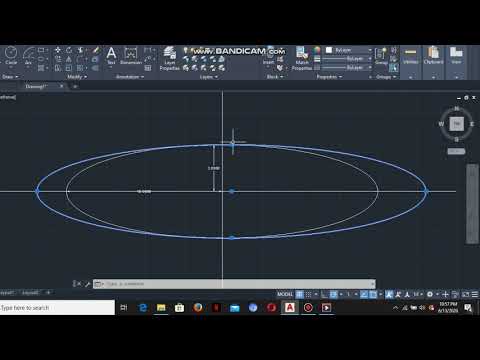 Creating ellipse in AutoCAD 2021