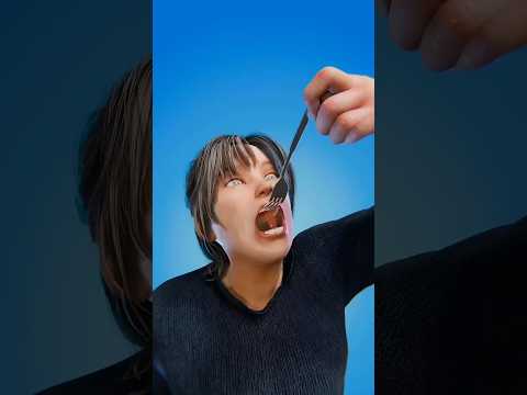 She gagged as she swallowed the fork (Animation Meme) #funny #animation #dentist #comedy #facts