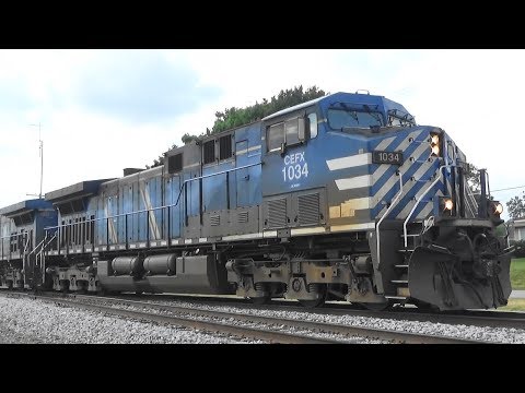 CEFX 1034 & 1031 Lead a CP Freight, Bettendorf, IA, 8/11/19