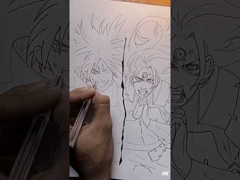 Madara x hashirama 🗿💫 || sketch 💥 #madara #hashirama #madarauchiha #naruto #sketch #art