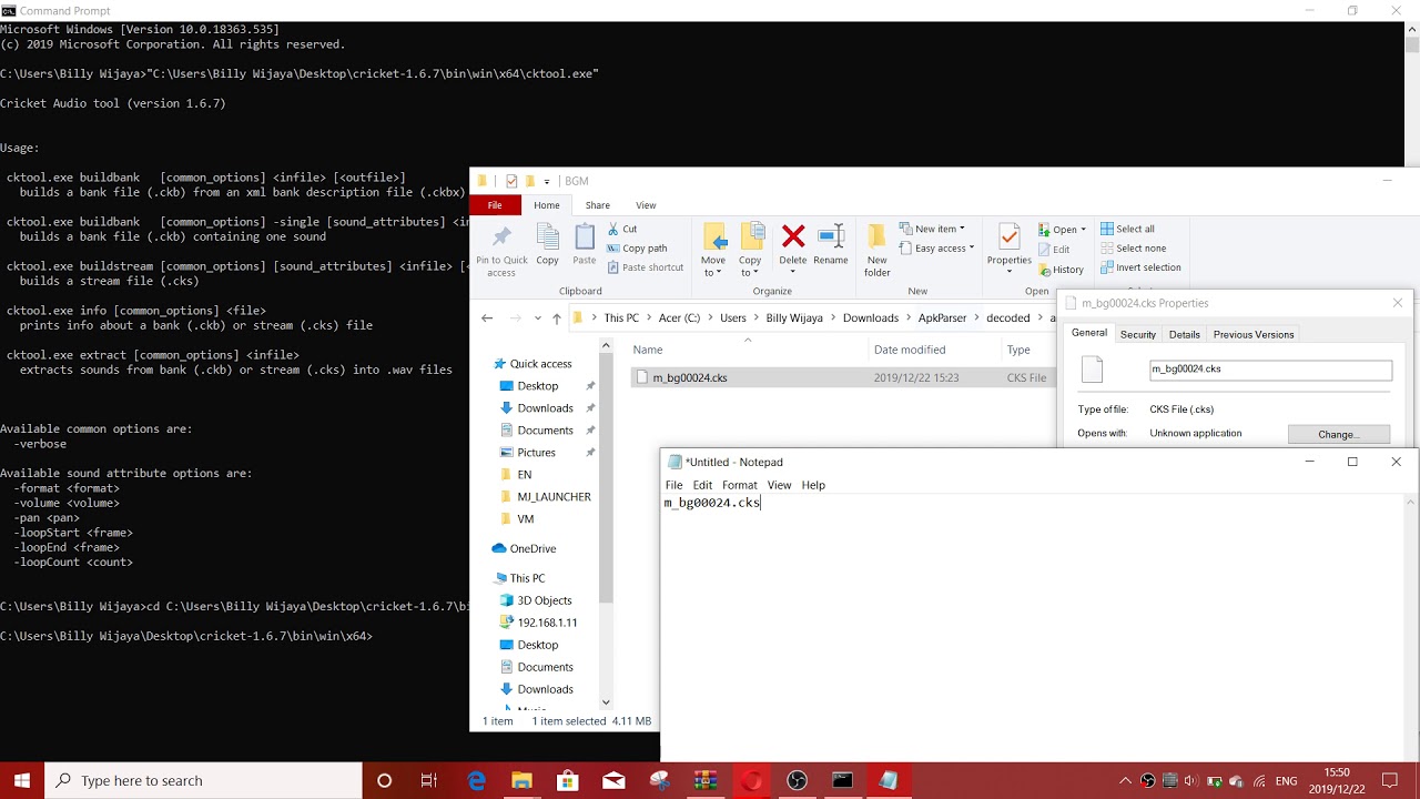 file format .cks + .ckb - Extracting to wav demostration