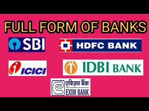 Full form of all bank name in india in hindi || hdfc idbi icici pnb yes bank exim bank|| In english