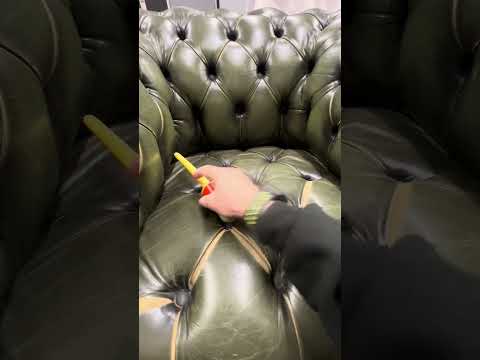 How To Safely Clean A Chesterfield Leather Sofa #LeatherCouch #HowToCleanLeather