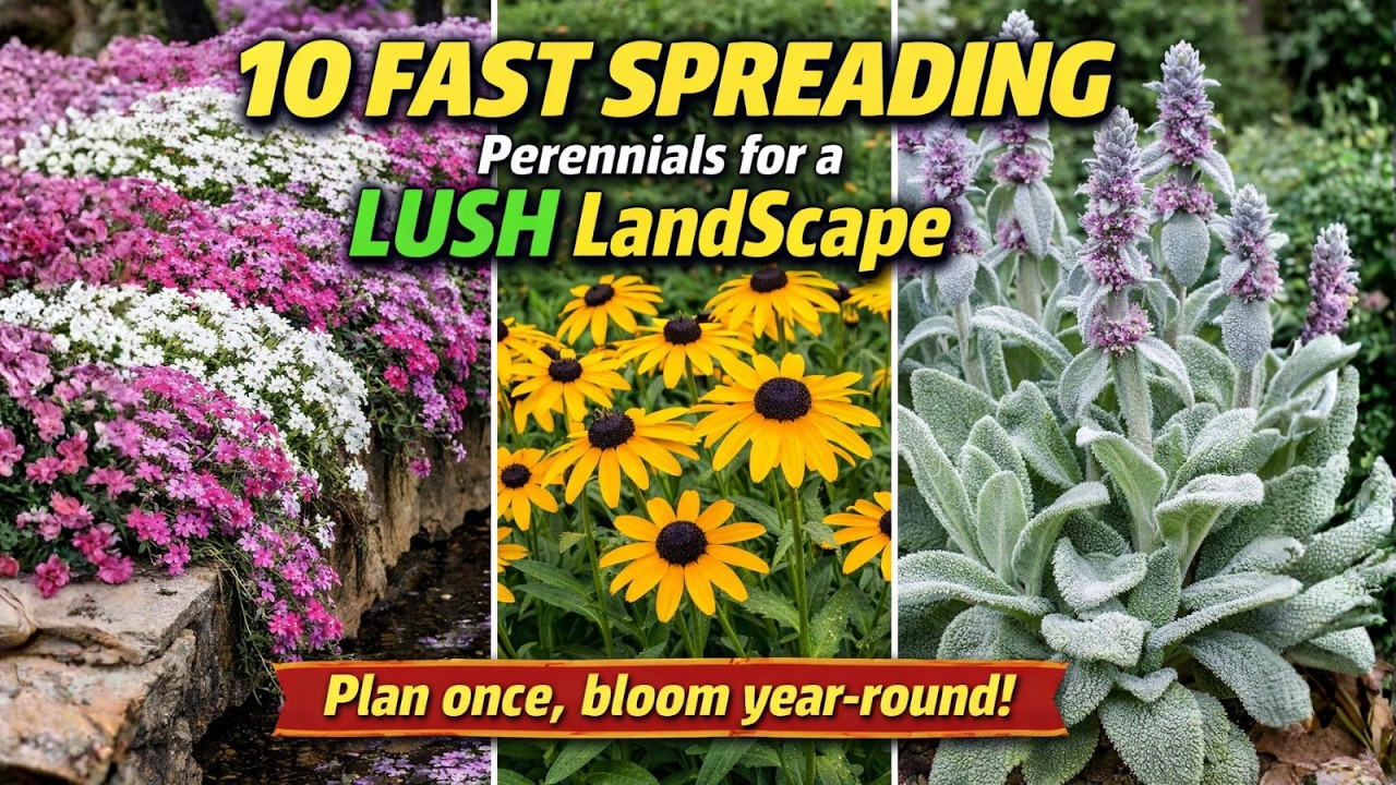 Plant These in APRIL! 10 FAST SPREADING Perennials for a LUSH LandScape All Year Round