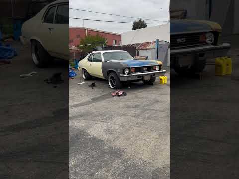 1974 Chevy Nova ss first start in years #automobile #projectnova #caraccessories #carcomponents #car