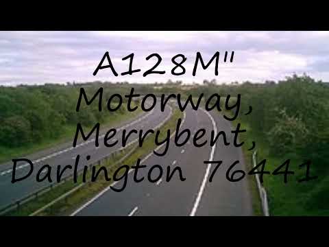 How to pronounce A128M" Motorway, Merrybent, Darlington    76441 in English?