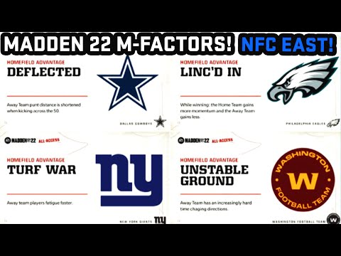 *NEW* MADDEN 22 HOME FIELD ADVANTAGE M-FACTORS! NFC EAST!