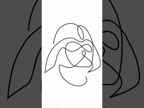 How To Draw Darth Vader - Line Art #darthvader #starwars