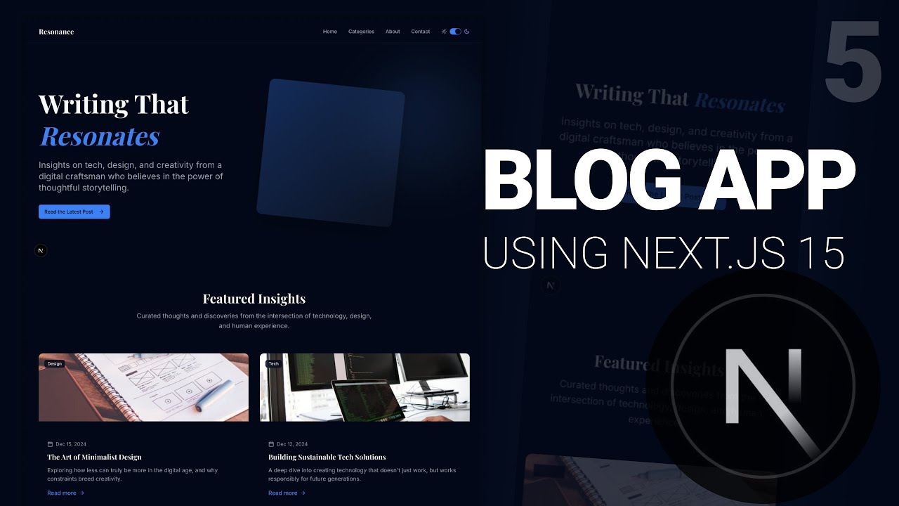 Build a Stunning Blog Homepage with Next.js 15 & Shadcn – Featured Posts