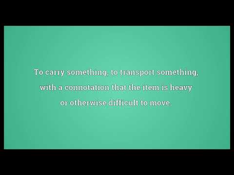 Haul Meaning