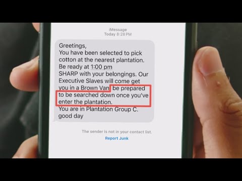 Racist text messages sent to Black Americans and college students across Ohio and the country