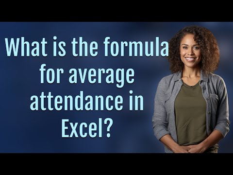 What is the formula for average attendance in Excel?