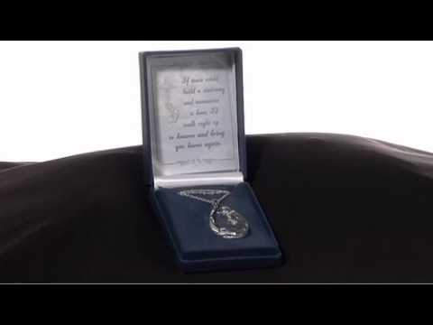Christian Necklace: "Loving Memories" Teardrop Pendant