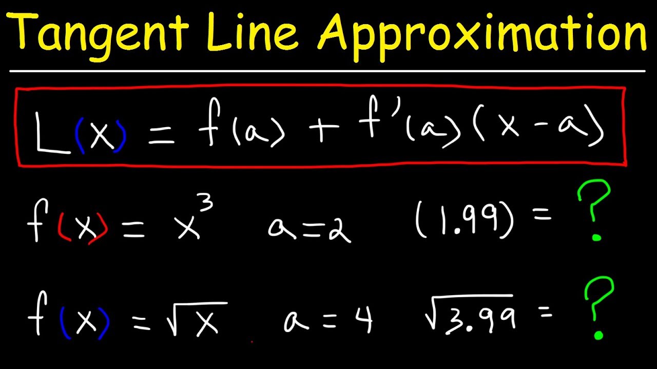 Finding The Linearization of a Function Using Tangent Line Approximations
