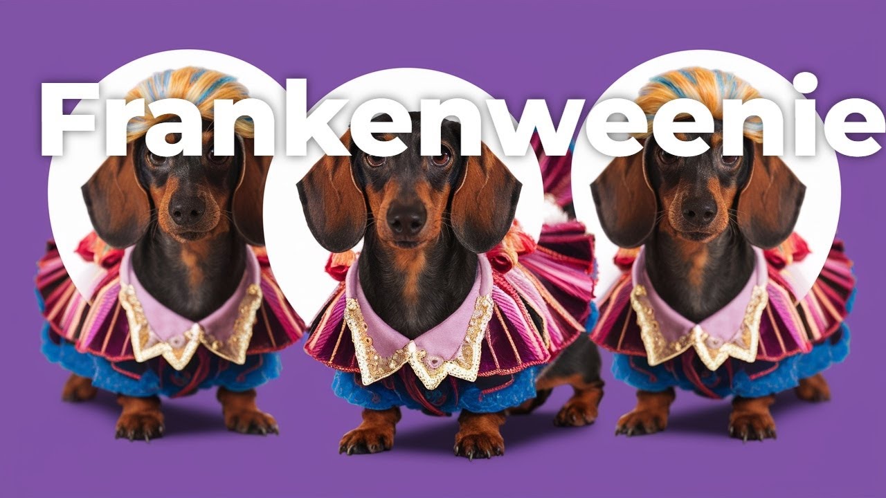 Dachshunds Styled as Frankenweenie Characters