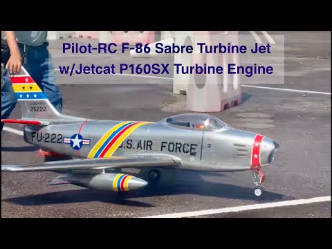 Flight Test - Pilot-RC F-86 Sabre Turbine Jet w/Jetcat P160SX Turbine Engine #rcwarbird #pilotrc