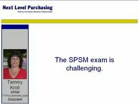 Purchasing Certification Success Story -- T. Kroll, SPSM