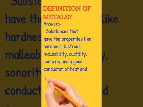 Definition of Metals?/#definition/#shabbseducation .