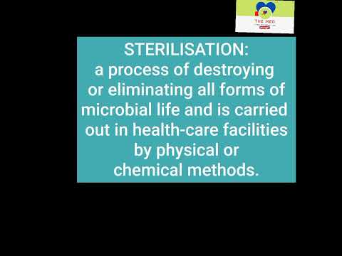 STERILIZATION#MEDICAL TERMINOLOGY#THE MED,FOR NURSING STUDENTS