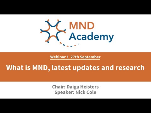 MND Academy webinar: What is MND, latest updates and research