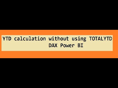 YTD calculation without using Time Intelligence functions TOTALYTD or DATESYTD in DAX Power BI
