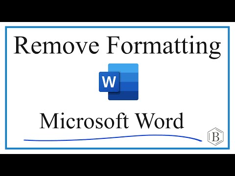 Remove Formatting from Microsoft Word Document