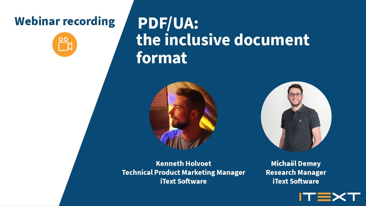 Live Webinar: PDF/UA: the inclusive document format
