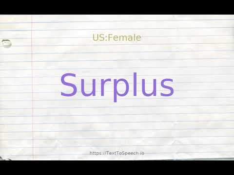 How to pronounce surplus