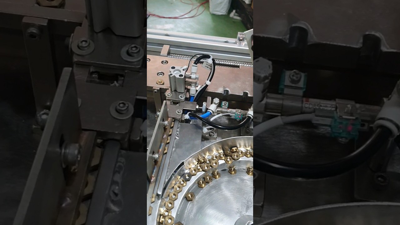 Nut feeder spm with keyence vision checking. #shorts_video #shortsfeed #keyence #spm #nutfeeder