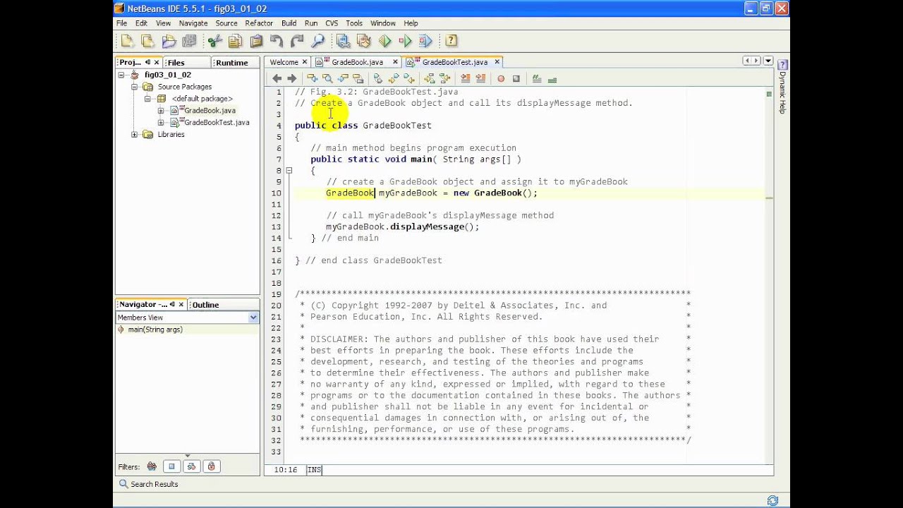 F1L2@2 GradeBook java   class with one method