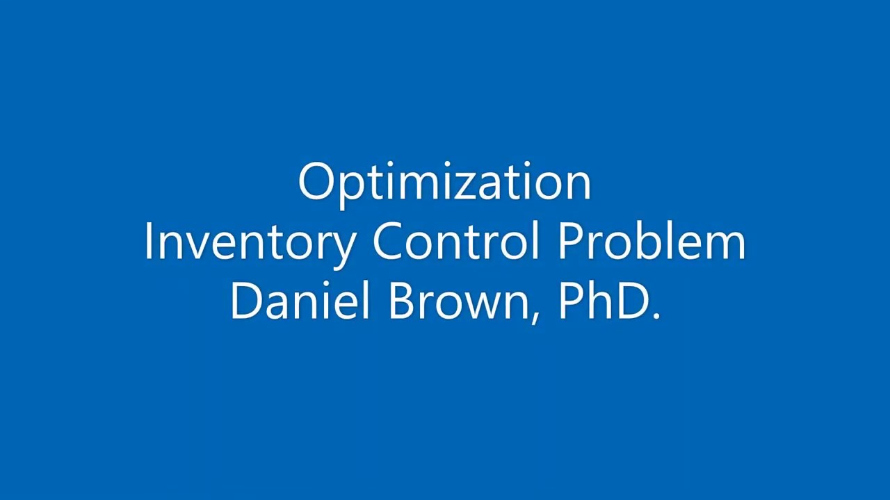 Optimization Inventory Control