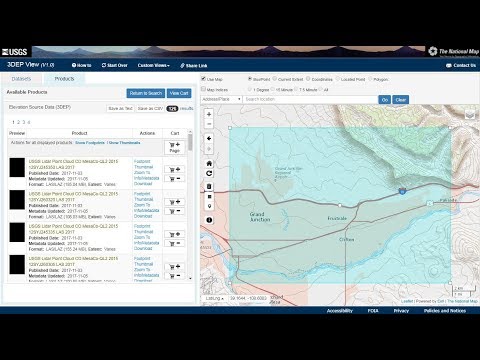How to download data from the National Map with Lidar Focus