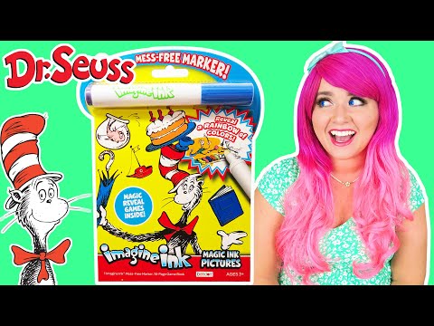 Coloring Dr. Suess Imagine Ink Coloring Book | Cat in the Hat Magic Ink Activity & Game Book