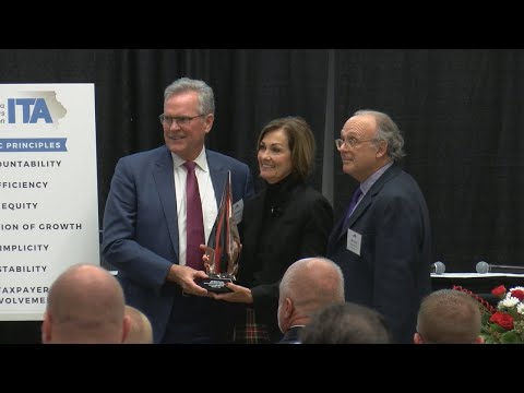 Iowa Gov. Kim Reynolds given award for tax cuts