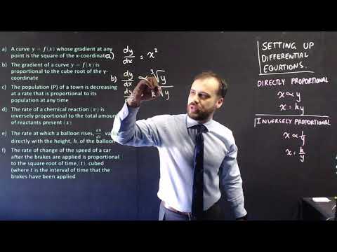 Setting up differential equations