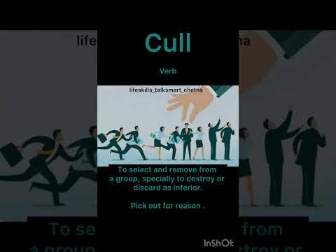 Cull meaning #lifeskills_talksmart_chetna #dailyvocabulary #wordoftheday #cull#examvocabulary