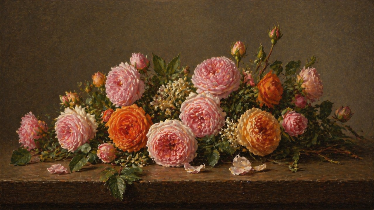 Pink & Orange Roses 🌸🌼 | Floral Screensaver for TV