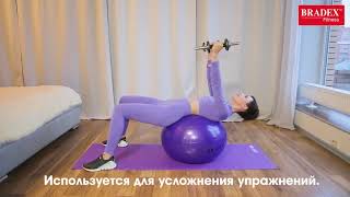 Купить Фитбол Bradex Фитбол-65 ф.:круглый d=65см фиолетовый (SF 0718) в интернет-магазине ...