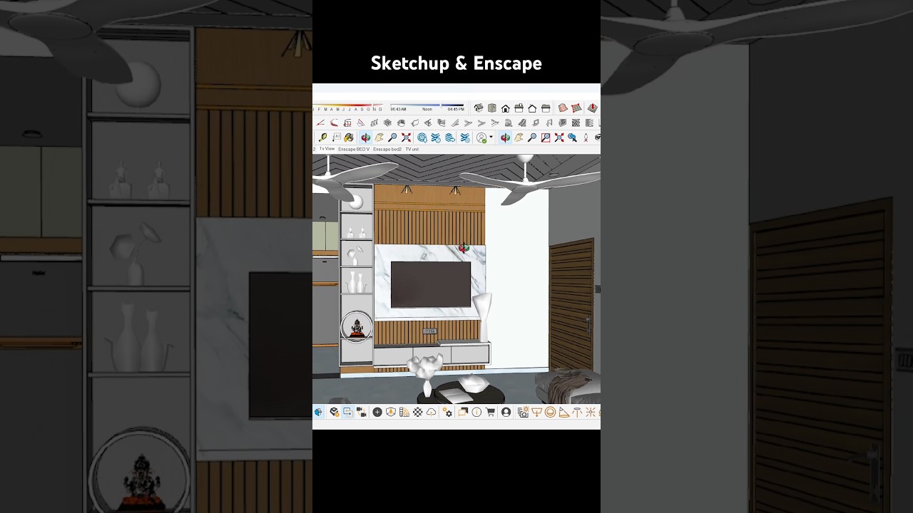 Quick & Easy Rendering in Enscape | SketchUp Visualization 😍 #sketchup #rendering #enscape